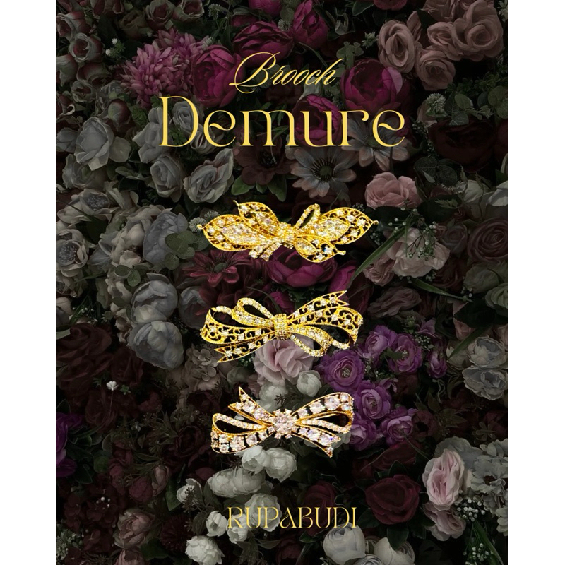 PREMIUM EXCLUSIVE BROOCH - DEMURE RIBBON BY RUPABUDI | Shopee Malaysia