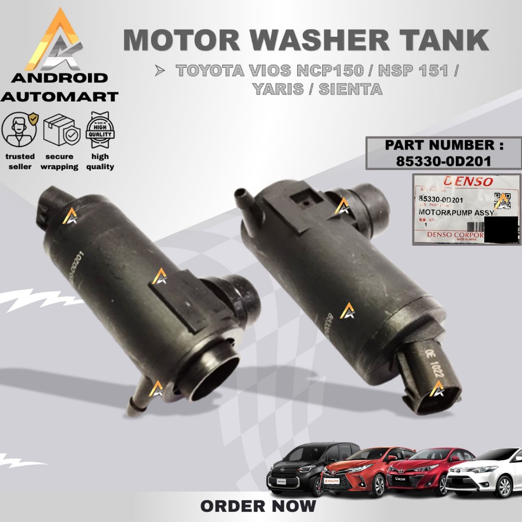 DENSO TOYOTA VIOS NCP150/NSP151/YARIS/SIENTA MOTOR WASHER TANK Tangki ...
