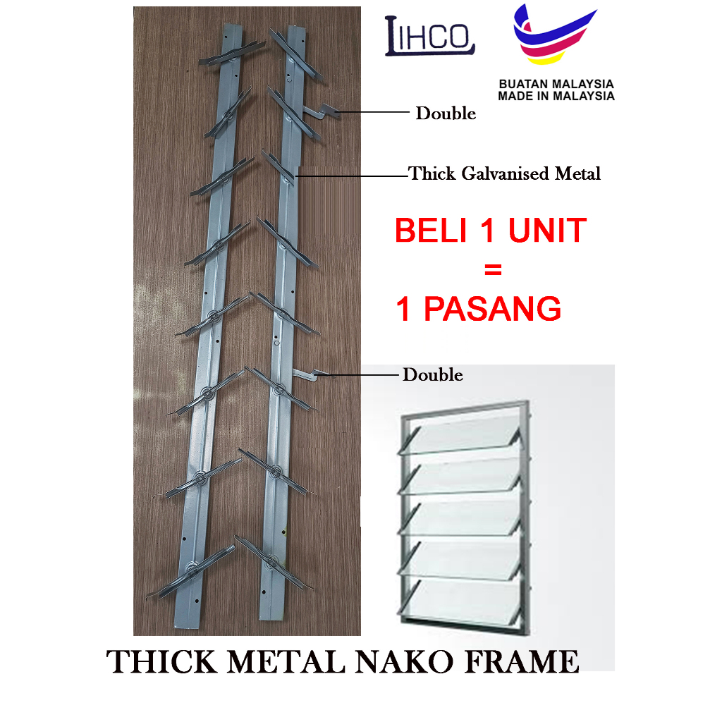 ( 1-2 HARI DAPAT+ BELI 1 = 1 PASANG ) LICHO BRAND ONE PAIR TINGKAP NACO GALVANISED / SILVER ...