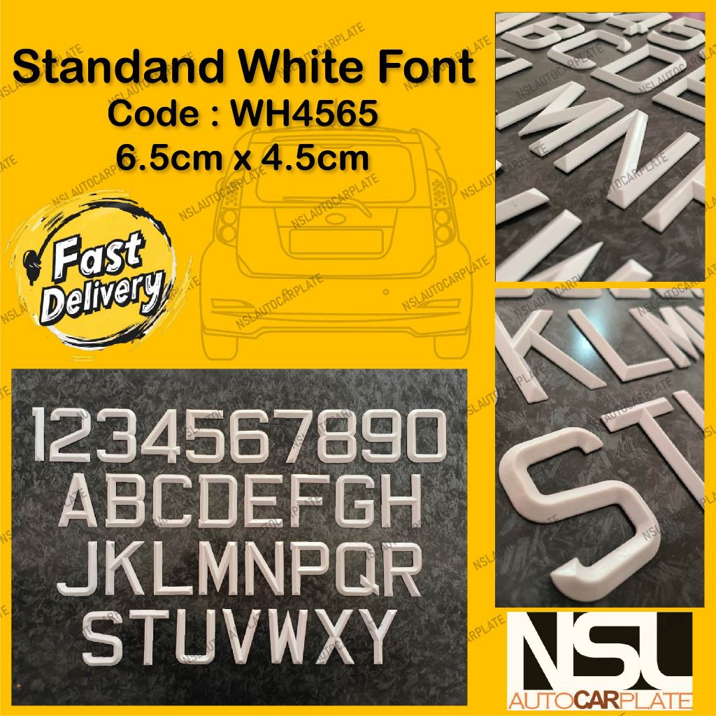 🔥READY STOCK🔥(WH4565)Font JPJ Number Plate Kereta/Standard Size JPJ ...