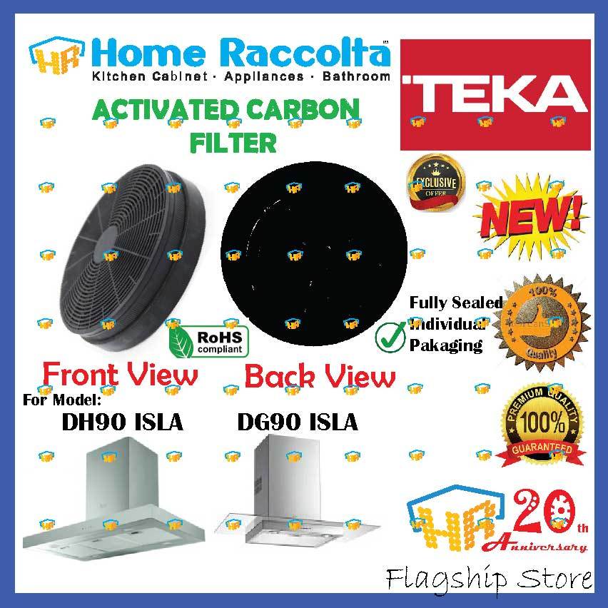 Activated Carbon Filter For Teka Cooker Hood Teka DH90 ISLA DG90 ISLA ...