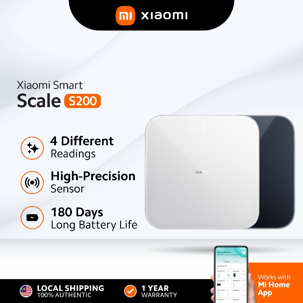 Xiaomi Smart Scale S200 | High-Precision Sensors | Multifunctional Use ...