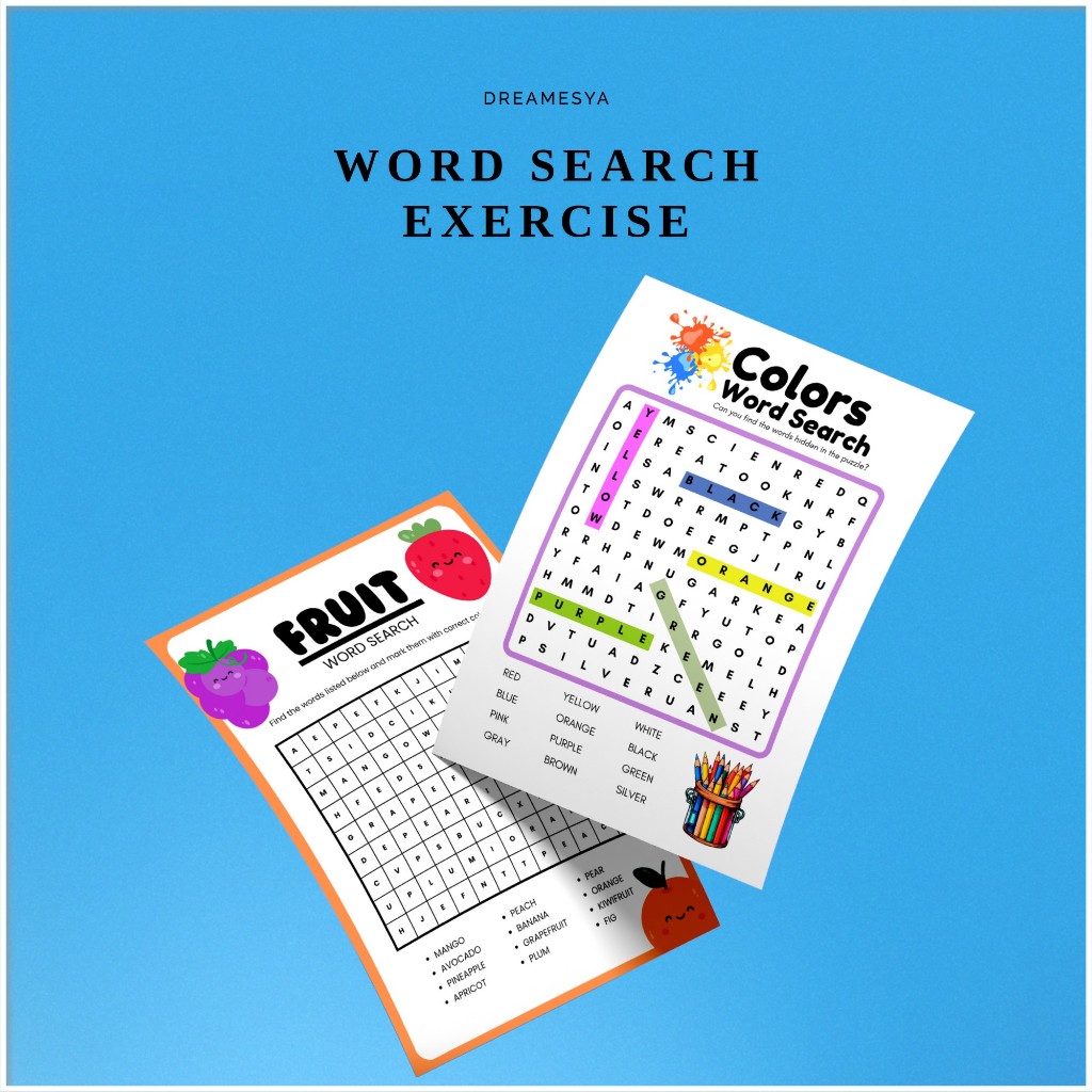Word Search for Kids Quiz Toys Mini Word Search Puzzle Birthday Party ...