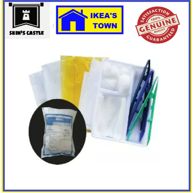 Wound Dressing Set with 3 Forceps Sterile Packed Wound Care Basic ...