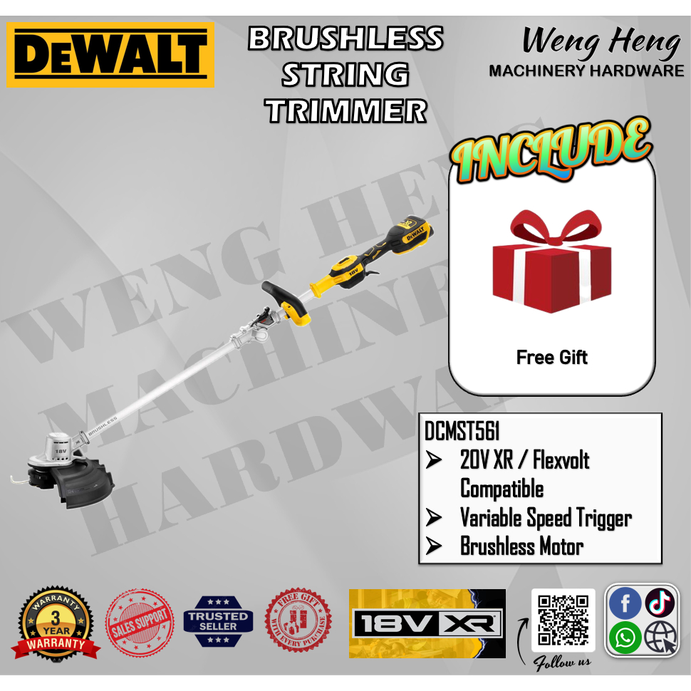 Dewalt 18V XR String Trimmer With Folding Shaft - DCMST561 Solo ...