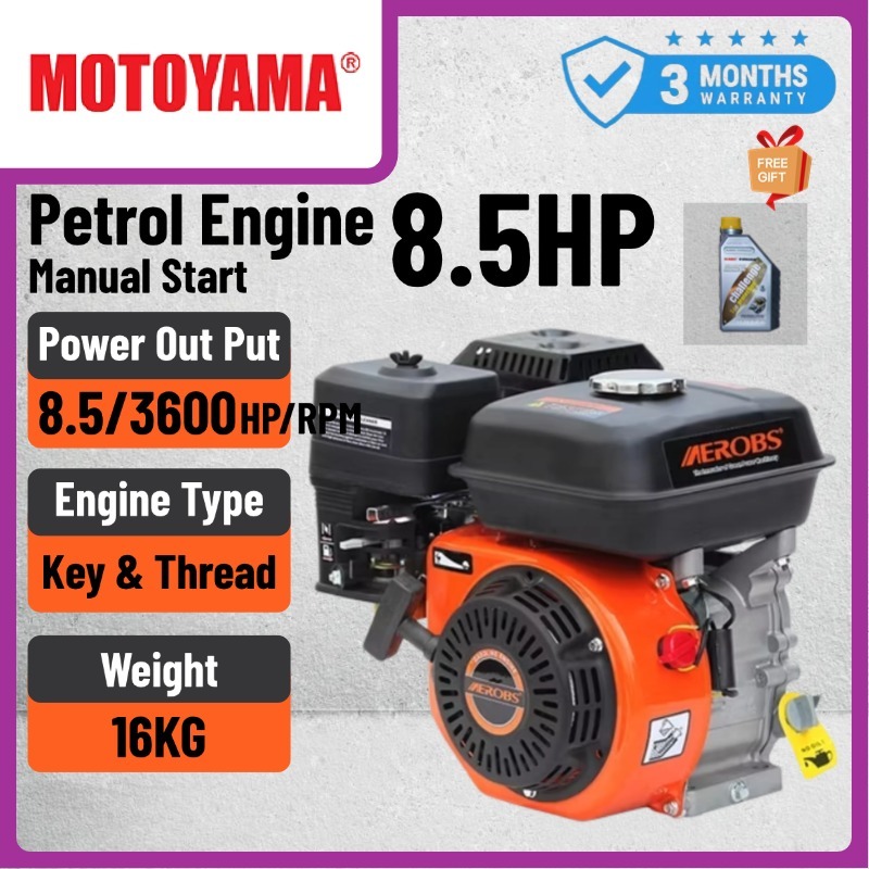 (Free Shipping)MOTOYAMA Gasoline/Petrol Engine 8.5HP 3600RPM 4-Stroke ...