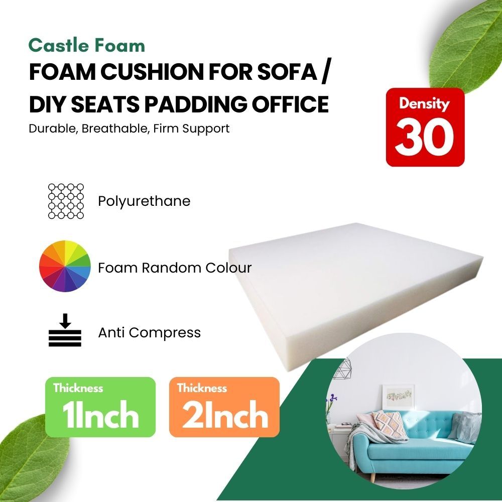 Castle Foam High Density Upholstery Sponge Foam/Cushion Sofa Seat /Span ...