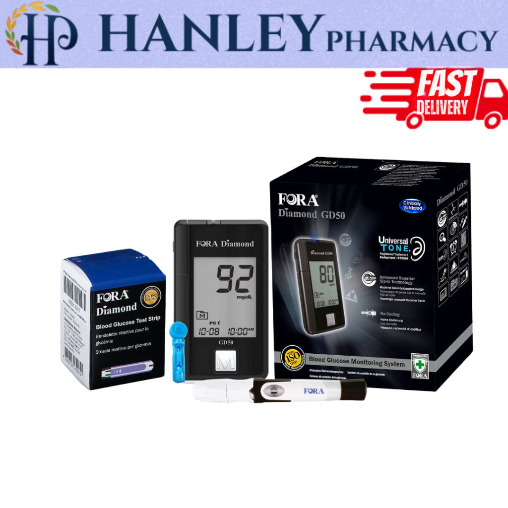 FORA DIAMOND GD50 BLOOD GLUCOSE MONITOR METER ONLY/STRIP ONLY | Shopee ...