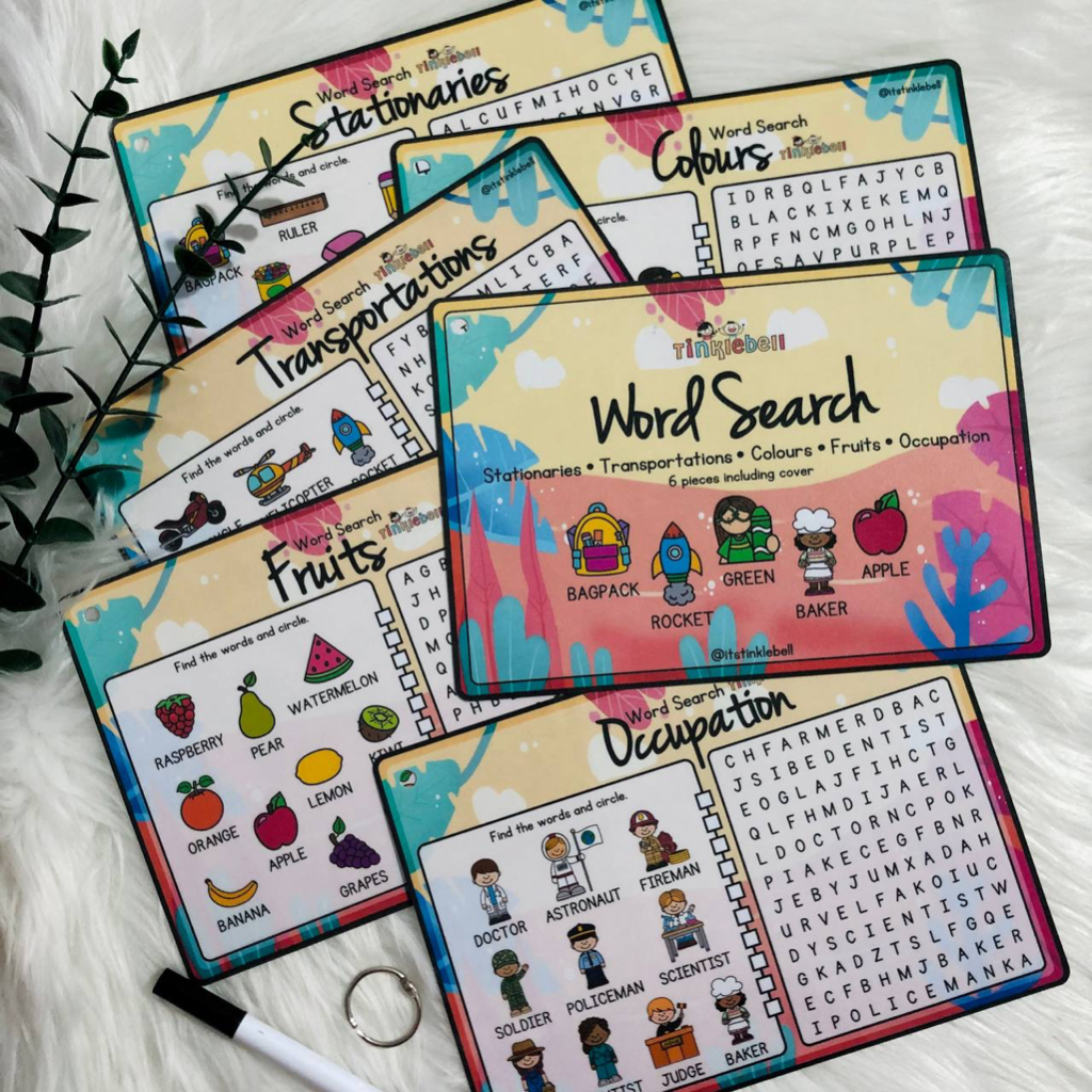 Word Search - laminated activity with marker | Shopee Malaysia