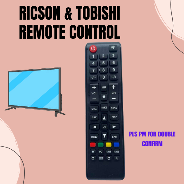 RICSON & TOBISHI LED TV REMOTE CONTROL | Shopee Malaysia