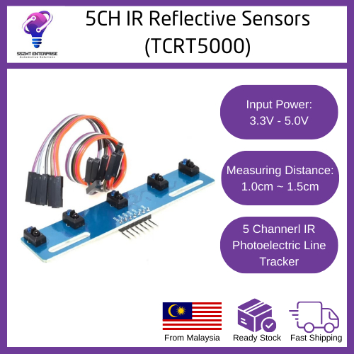 5-Channel TCRT5000 IR Line Tracking Sensor Module Kit Infrared ...