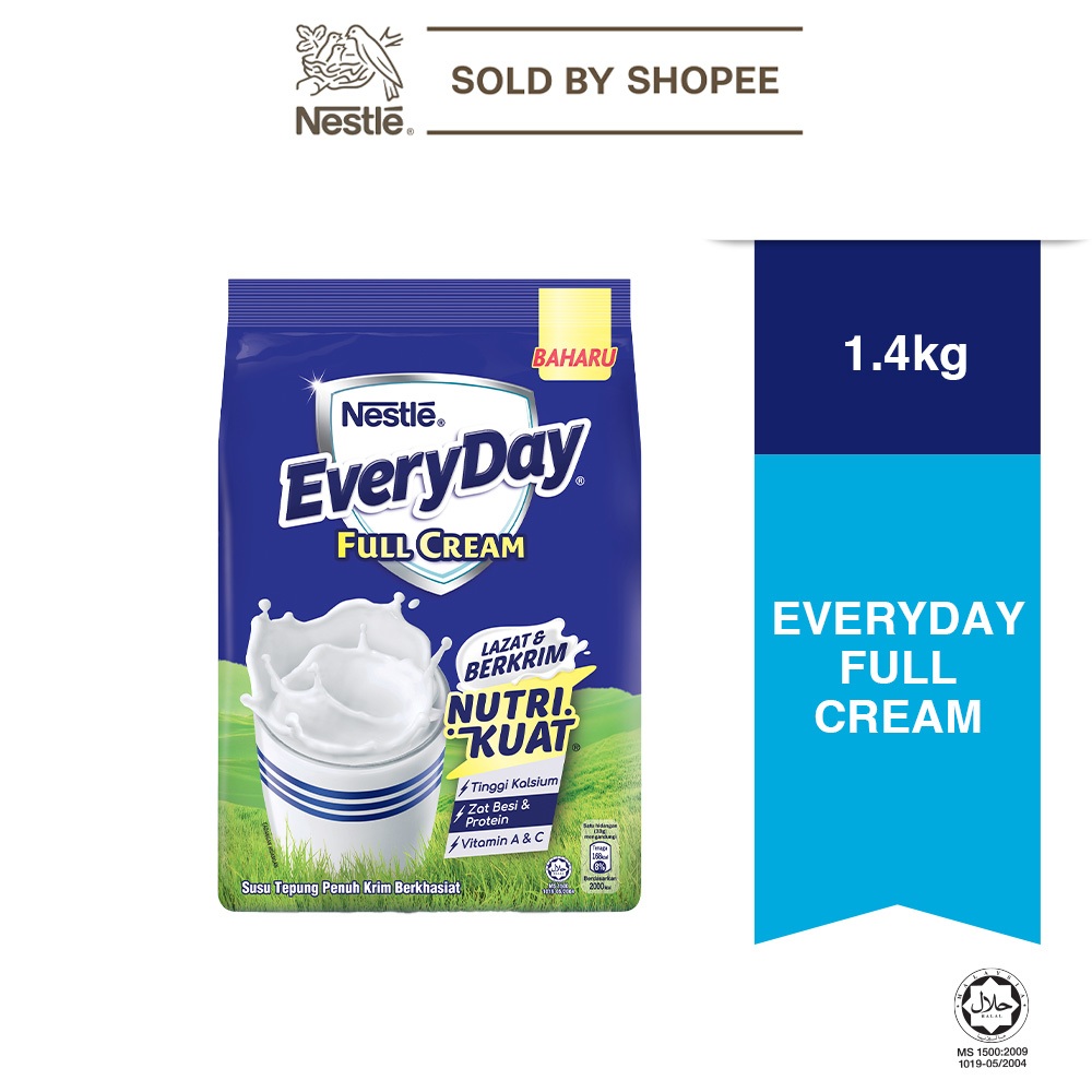 NESTLE EVERYDAY Full Cream - Family Milk Powder Softpack 6x1.4kg MY ...
