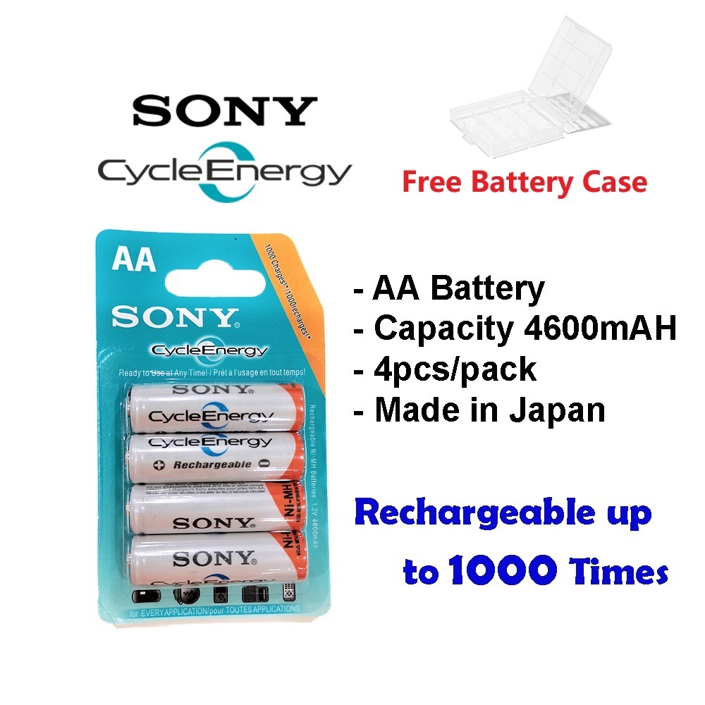 SONY AA/AAA Rechargeable Battery 1.2V Cycle Energy 2pcs/pack 4pcs/pack ...