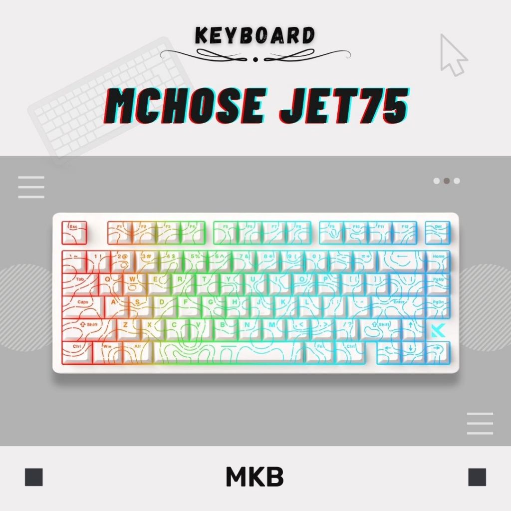 Mchose Jet 75 75% Layout Hot-Swap Magnetic Switch Custom RGB 8K Polling Rate Rapid Trigger Full ...