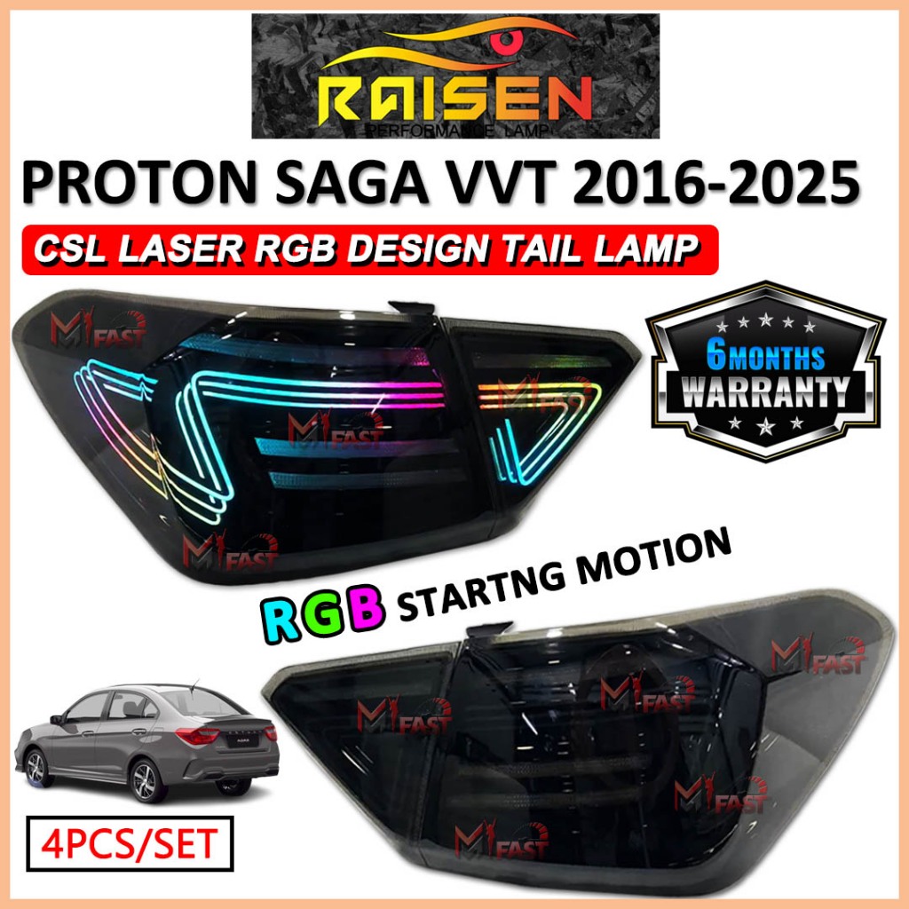 PROTON SAGA VVT 2016 - 2025 CSL Laser RGB Function V6 Tail Lamp With ...