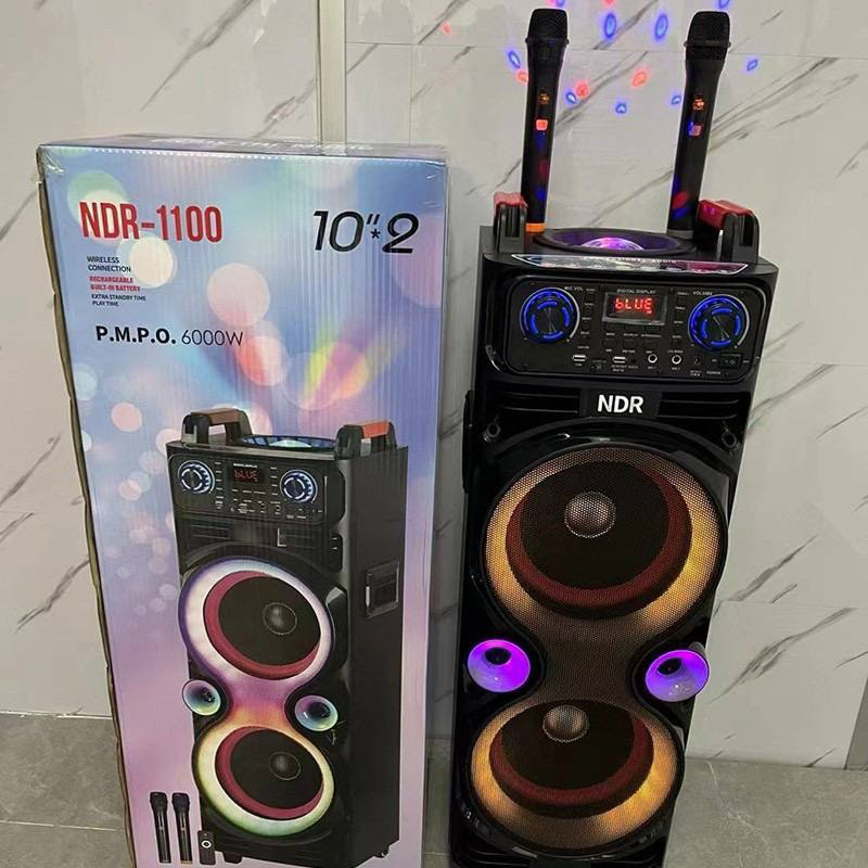 NDR-1100 Bluetooth speaker 10-inch dual speaker wireless microphone portable square dance plug ...