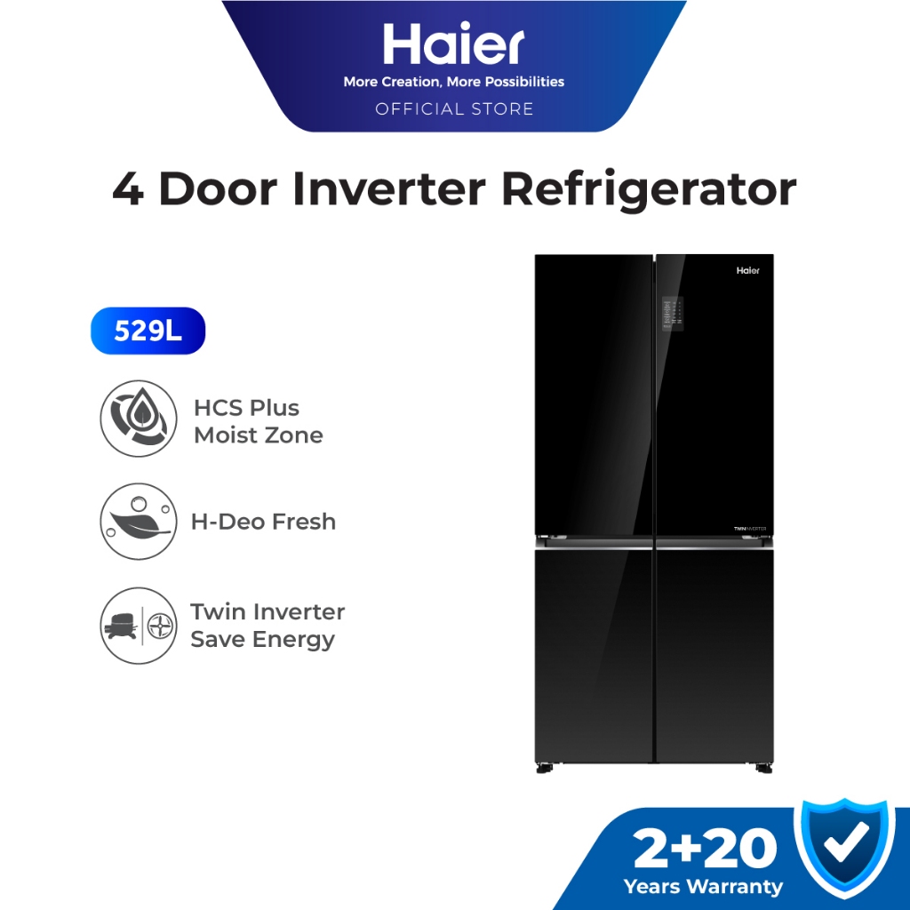 Haier 522L 4-Door Twin Inverter Refrigerator / Fridge / HCS Moist Zone ...