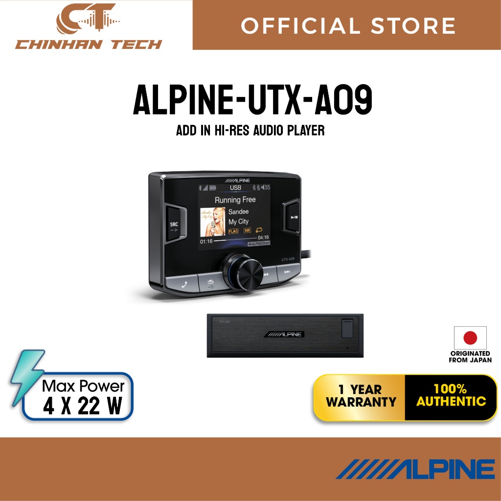 ALPINE UTX A09 ADD IN HI-RES AUDIO PLAYER | Shopee Malaysia