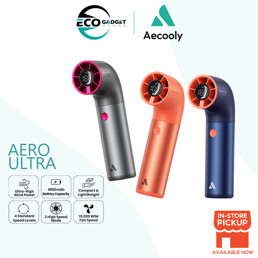 Aecooly Handheld High 7 Speed LED Display Fan 4500mAh Aero Ultra ...