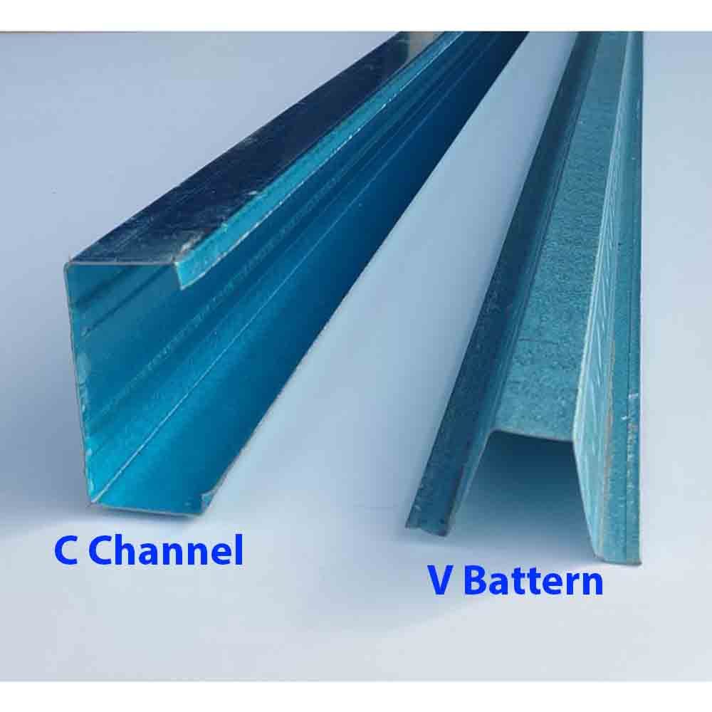 [ 1 pcs cut in half 3m x 2 pcs ] C Channel / V Battern/ Besi Bumbung ...