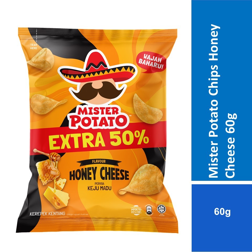 Mister Potato Chips Honey Cheese 60g | Shopee Malaysia