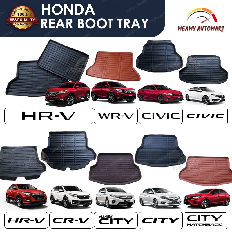 HONDA HRV CRV CIVIC CITY CITY HATCHBACK Leather Rear Boot Tray Trunk ...