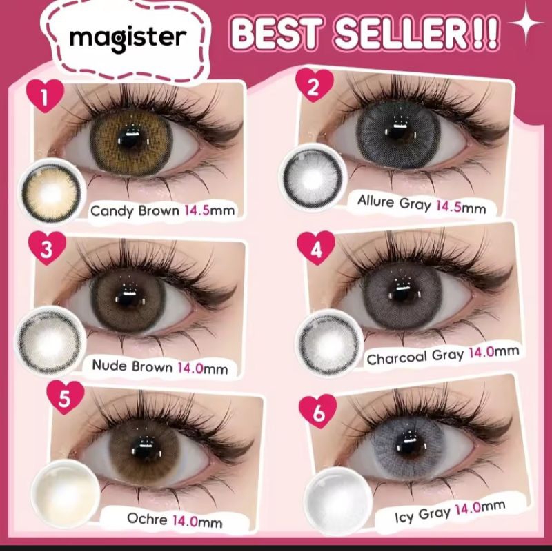 (0.00) Magister Contact Lens Soft Lens Color Lens Comfortable Wear Eyes ...