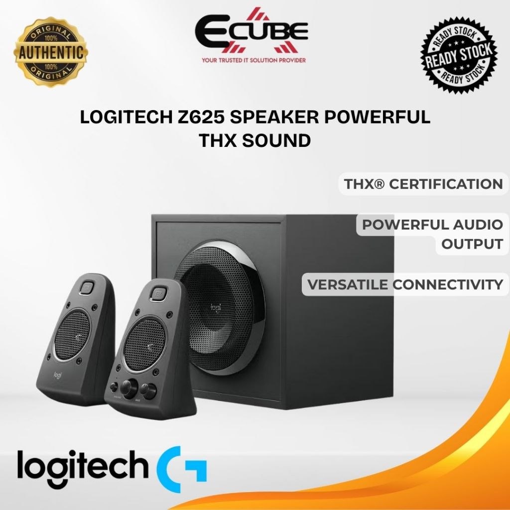 LOGITECH Z625 GAMING SPEAKER SYSTEM WITH SUBWOOFER AND OPTICAL INPUT | Shopee Malaysia