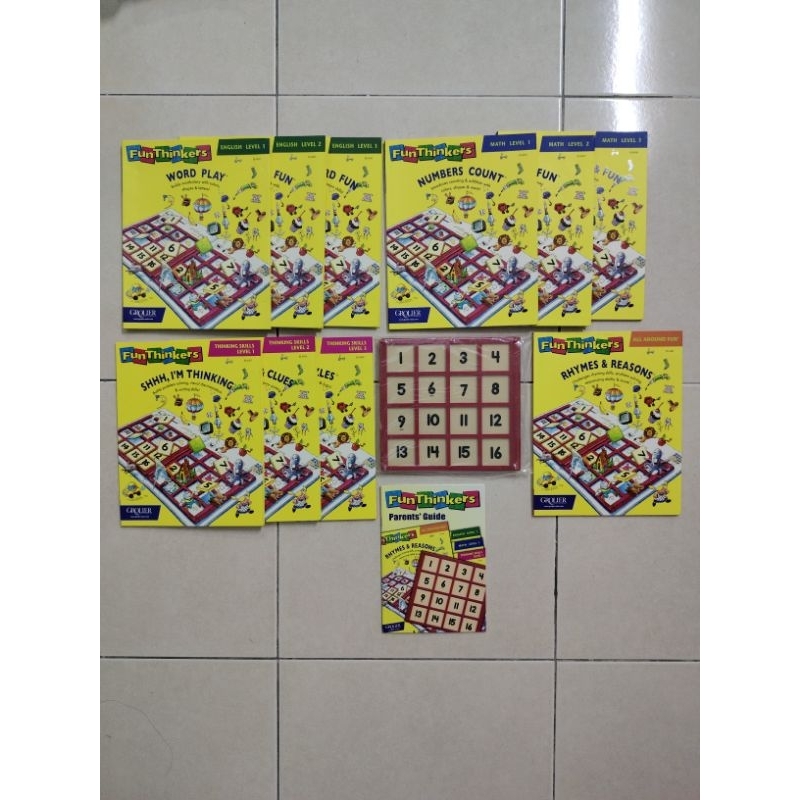 [BB] [Used] Grolier: Fun Thinkers English, Maths & Thinking Skills Set ...