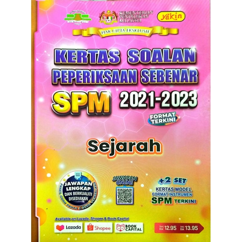 Kertas Soalan Peperiksaan Sebenar SEJARAH SPM 2021-2023 | Shopee Malaysia