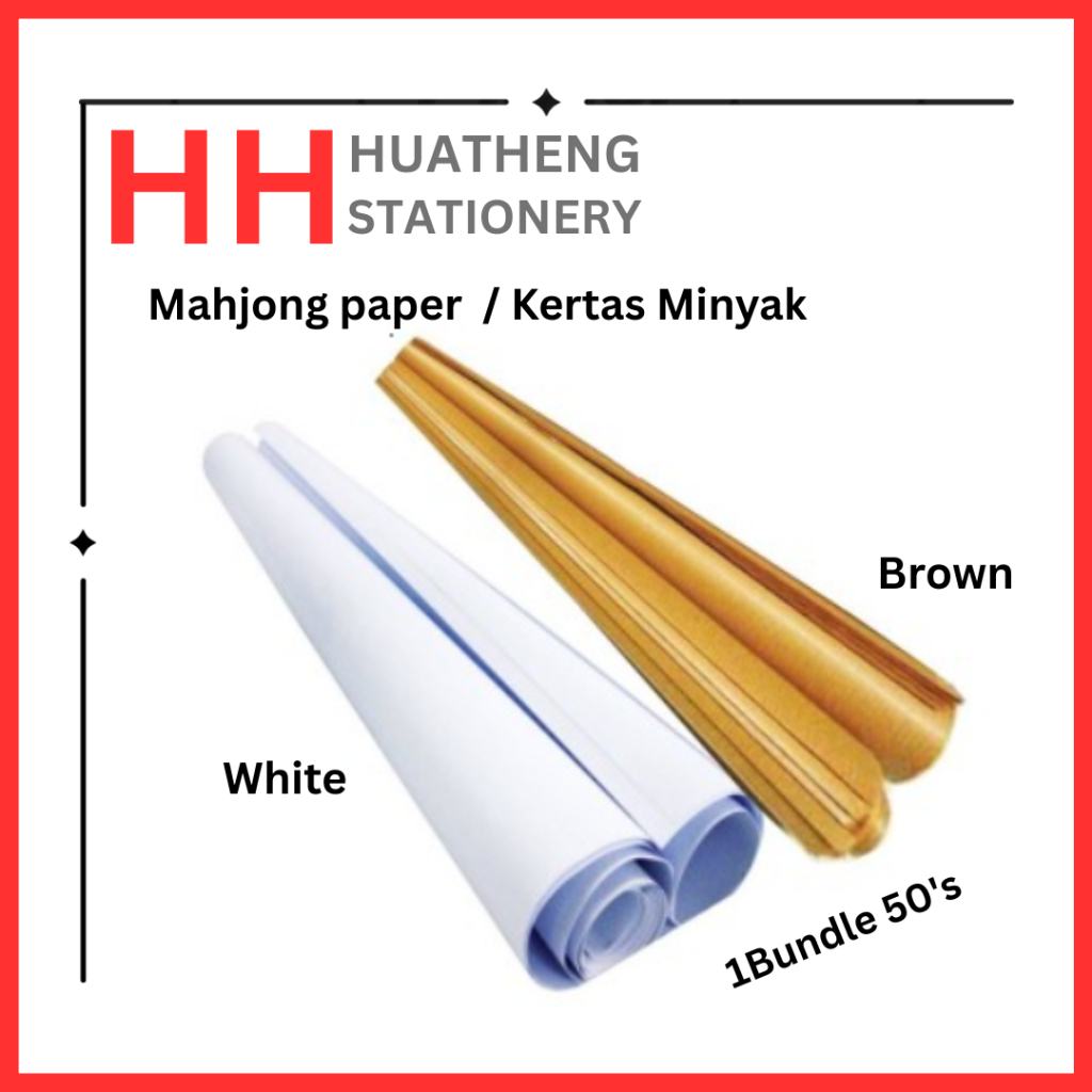 Kertas Minyak/White Mahjong Paper/Brown Mahjong Paper/Pink Mahjong ...