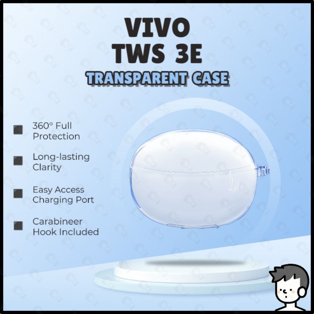 Vivo TWS 3e Case Earbuds Protective Shell Soft TPU Transparent Case ...