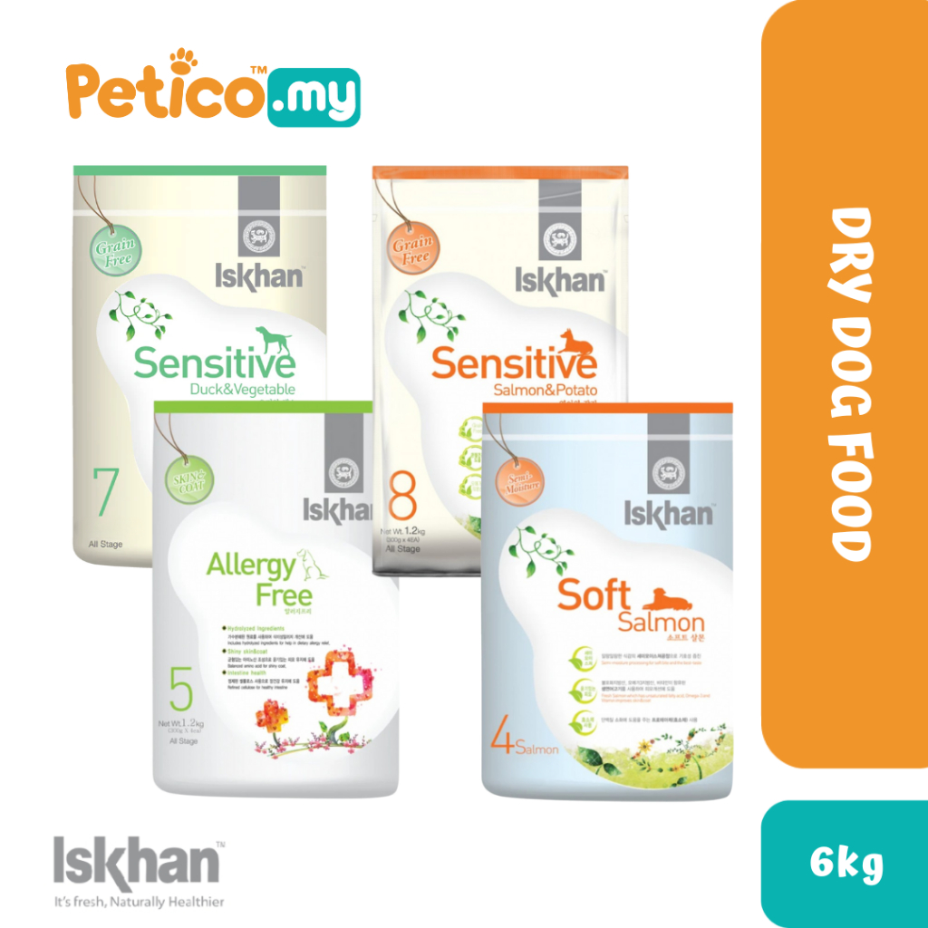 Iskhan 6KG Dry Dog Food (Grain Free Sensitive Salmon & Potato / Allergy ...