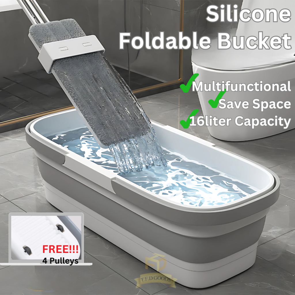 16L Foldable Bucket Bathroom Foldable Basin Collapsible Water Pail ...