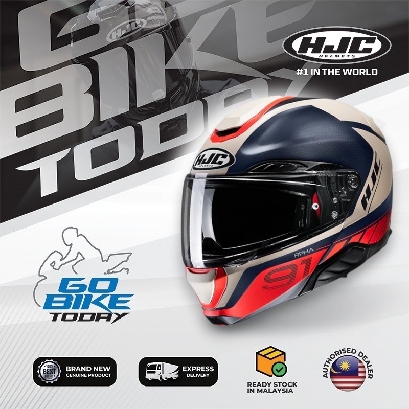 HJC RPHA 91 Rafino MC1 Modular Helmet | Flip-Up Full Face | ECE 22.06 ...