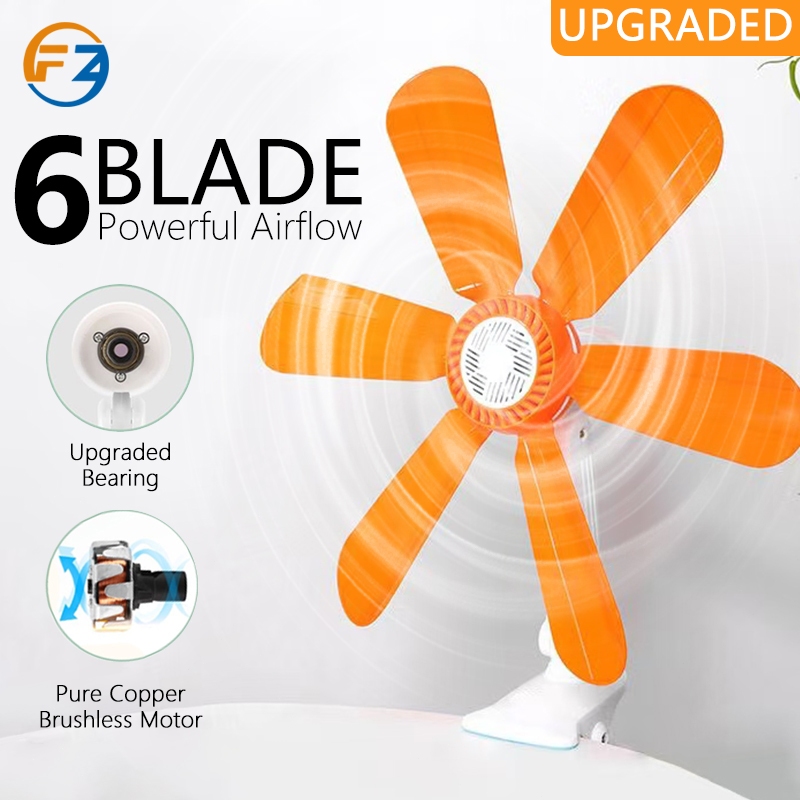 4 IN 1Portable 6 Soft Blades Adjustable Mini Fan 15W Table Clip Fan ...