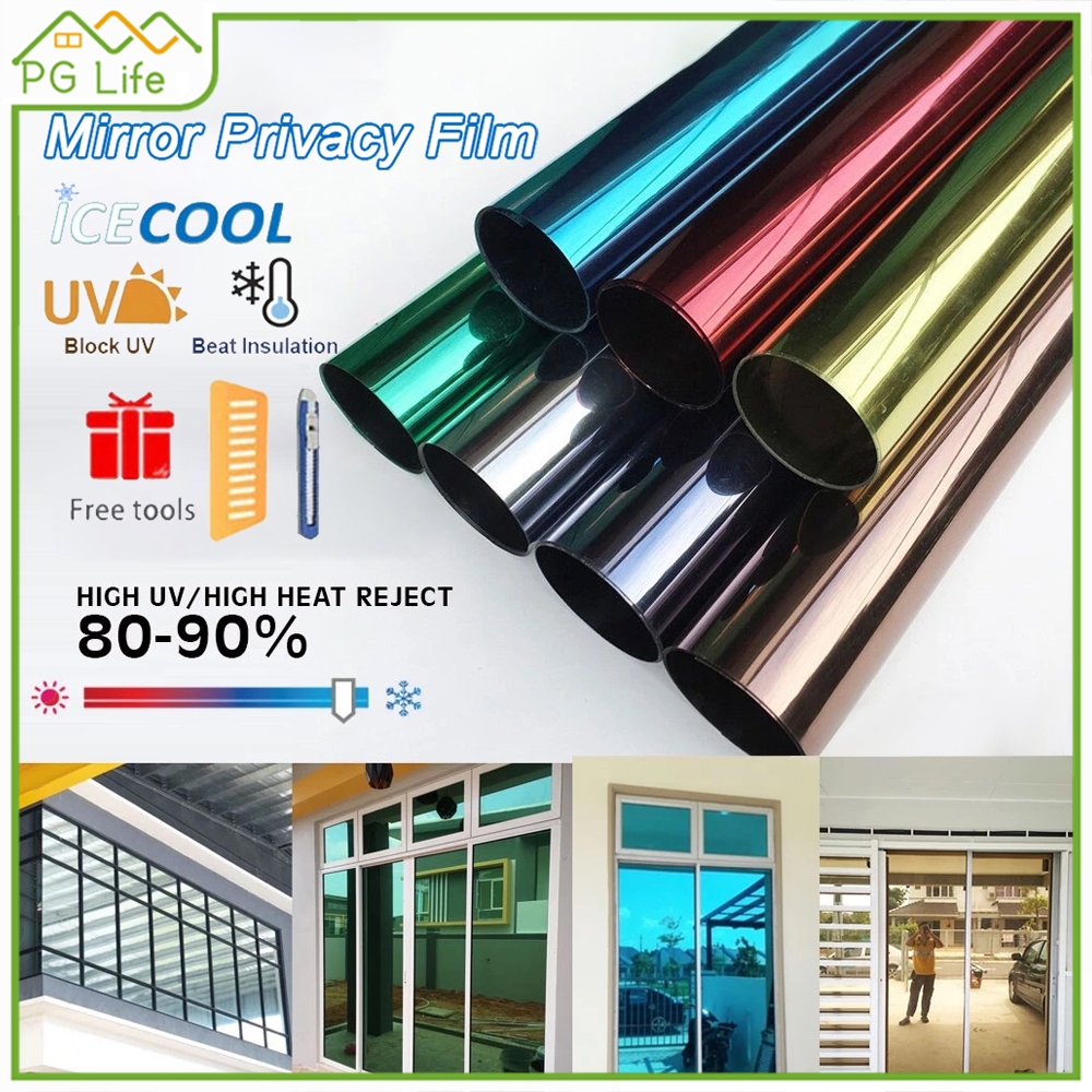 Privacy Window Tinted Tingkap Rumah Cermin Frosted Glass Sticker Tahan ...