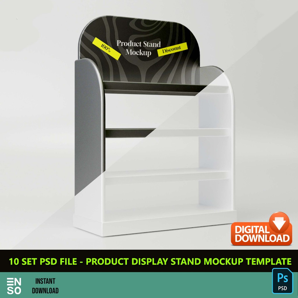 10Set PSD File - Product Display Stand Mockup Template | Photoshop ...