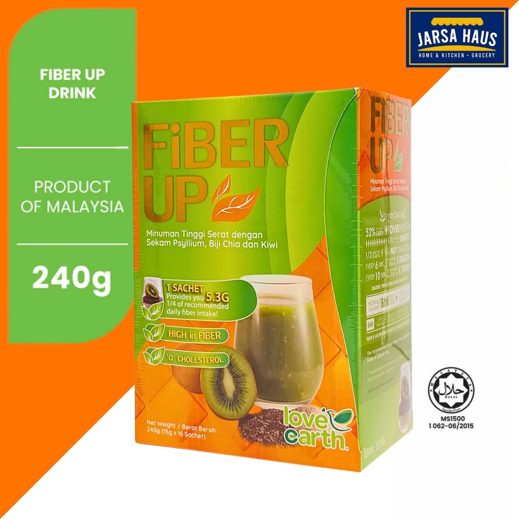 Love Earth Fiber Up Detox Drink 240g | 16 Sachets | High Fiber Colon ...