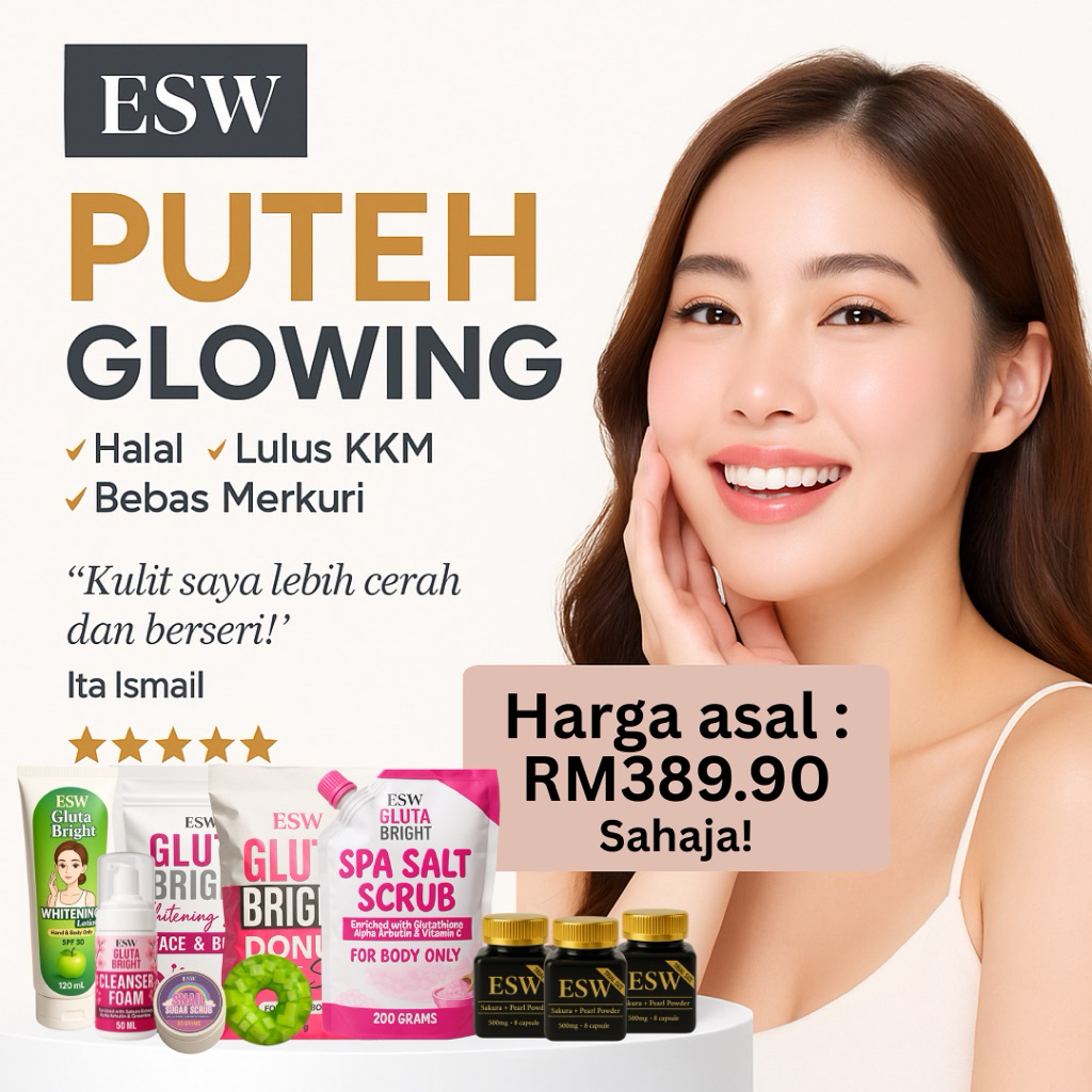 [AZZIM] - SET PUTEH GLOWING ESW (Supplements, Bodycare, Skincare) Set ...