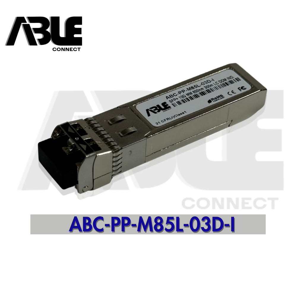 INDUSTRIAL SFP+ ABLE CONNECT ABC-PP-M85L-03D-I SR 10G SFP+ 300M ...