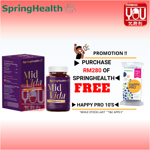 [YOUPHARMACY] SpringHealth Mid Vida Vegetable Capsules 30 Capsules foc ...