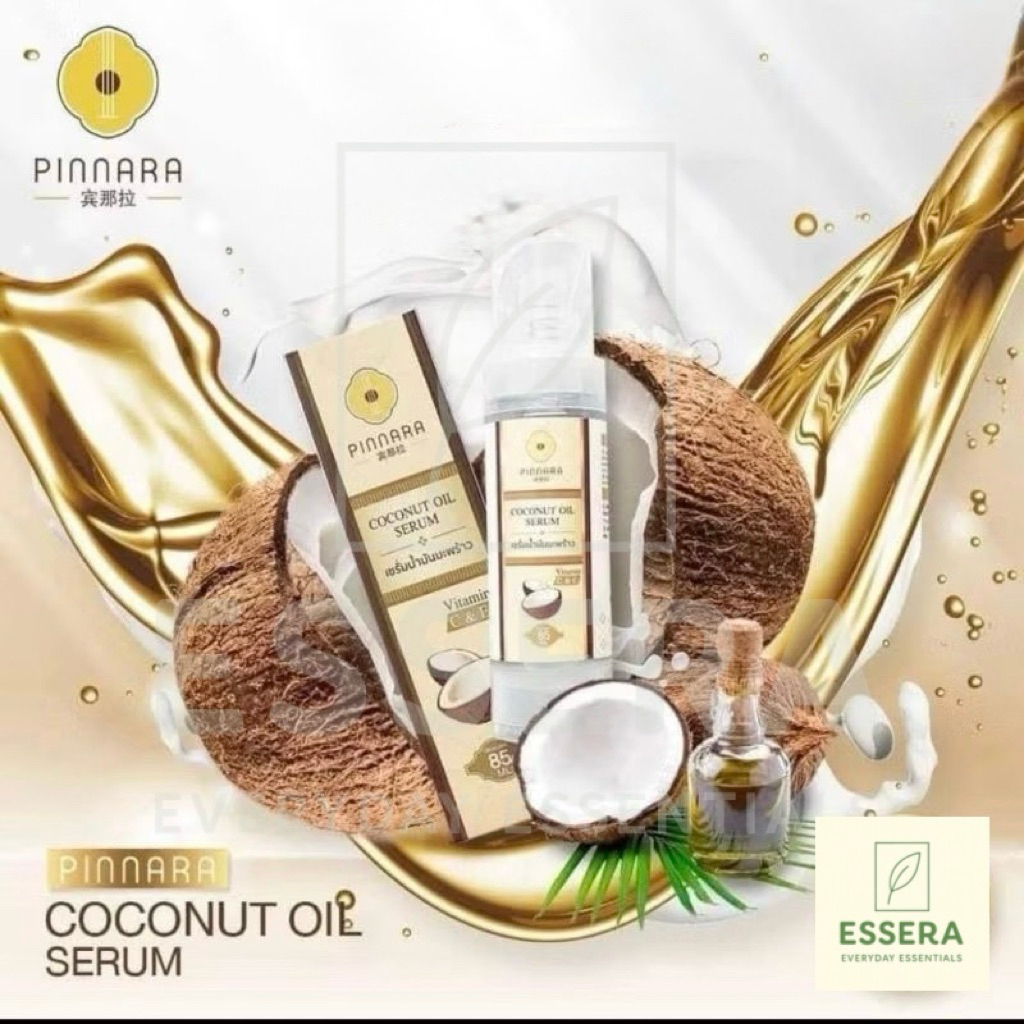 Pinnara Coconut Oil Serum 85ml Vitamin C & E | Shopee Malaysia