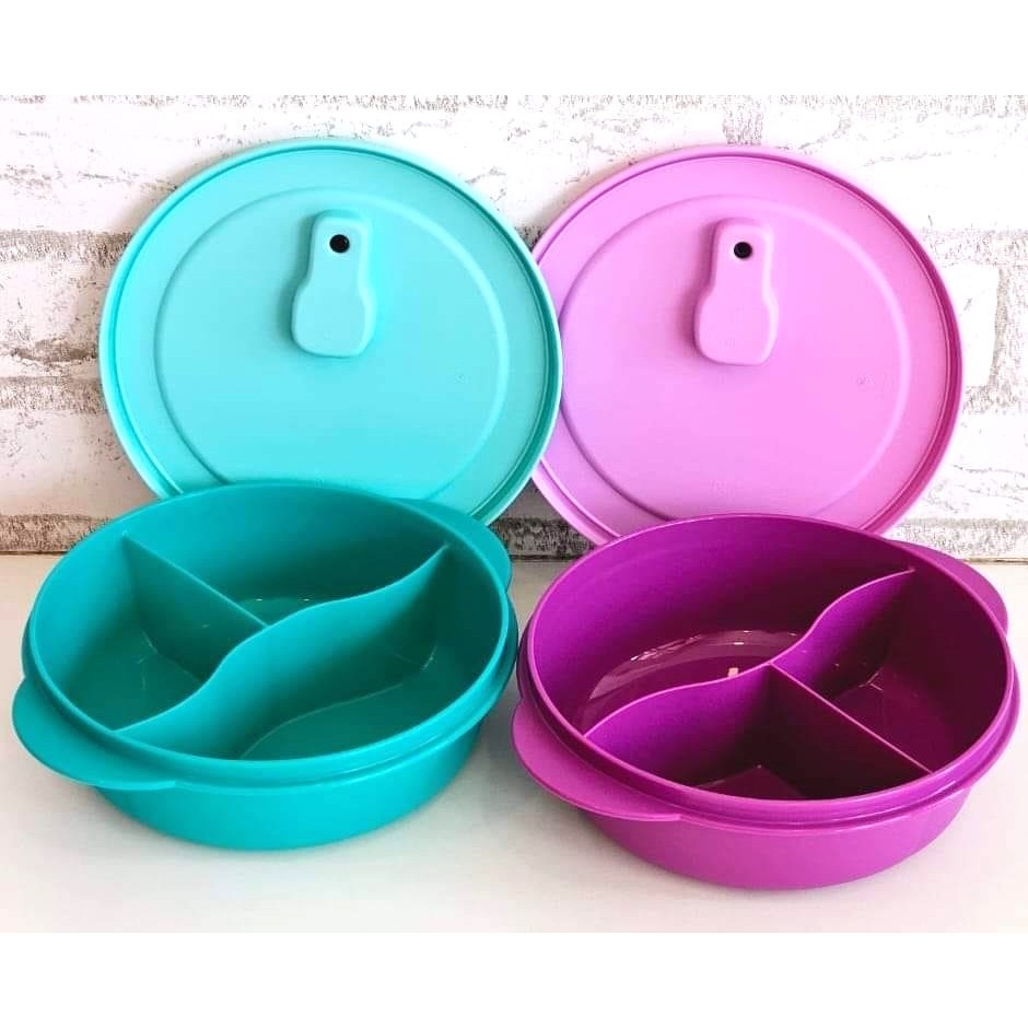 *1pc*Tupperware Microwaveable CrystalWave Divided Dish 825ml /Jeans ...