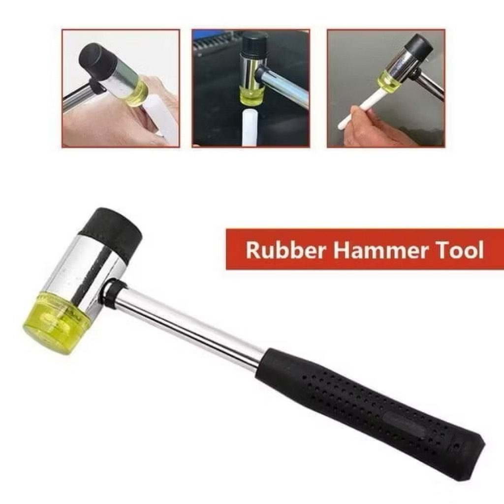 25mm-Tukul Besi Getah/ Double Face Soft Rubber Mallet Hammer With Non ...