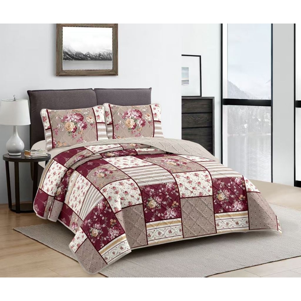 CADAR PATCHWORK 3IN1 KAIN COTTON KING SIZE | Shopee Malaysia