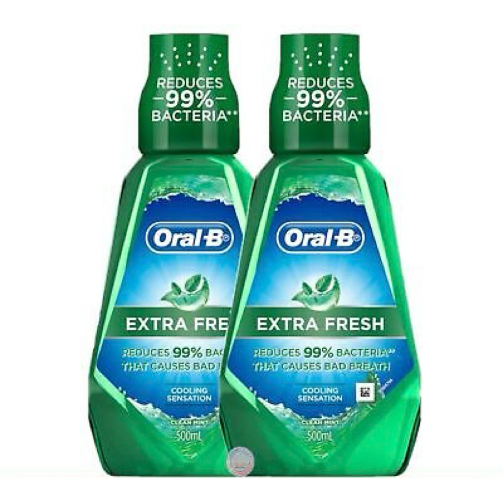 Oral-B Oral Hygiene Extra Fresh Mouthwash (2 x 500ml) | Shopee Malaysia