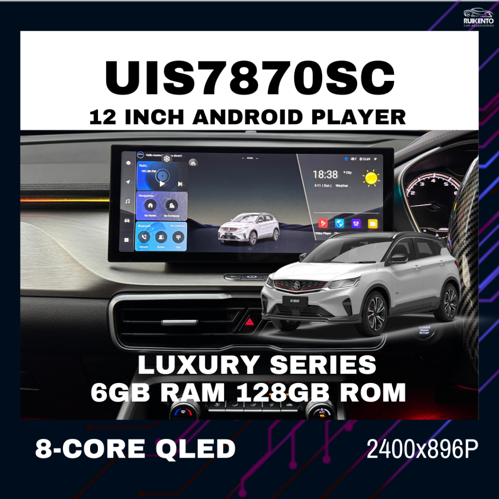 12 Inch UIS7870SC 2.7Ghz Android 13 6GB RAM 128GB ROM Android Player ...