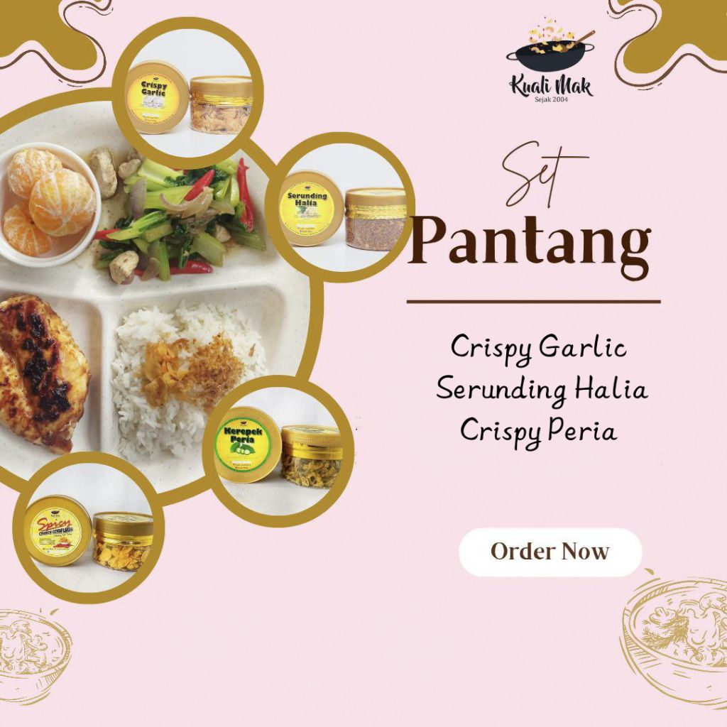 Set Pantang Crispy Garlic | Serunding Halia | Peria Crispy | Shopee ...