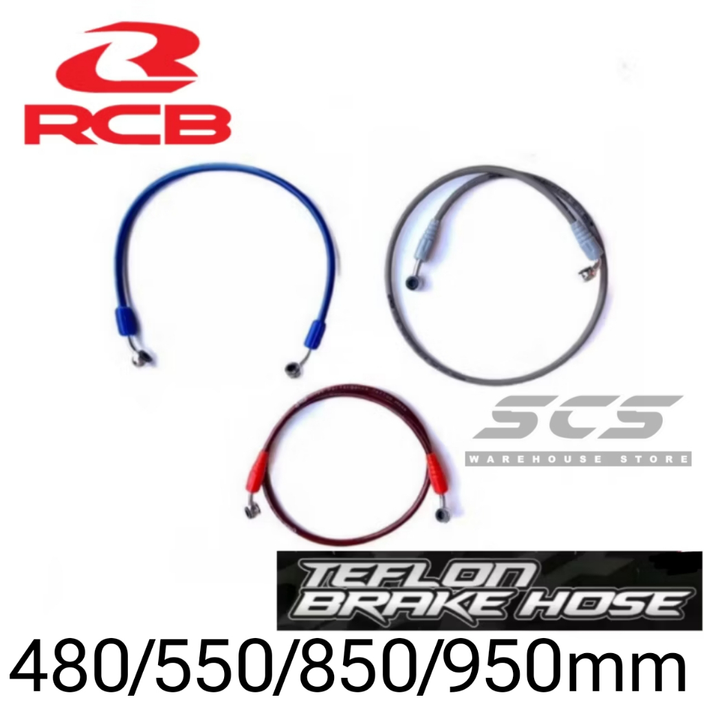 BRAKE HOSE RACING BOY RCB TEFLON UNIVERSAL 480MM 550MM 850MM 950MM Y15 ...
